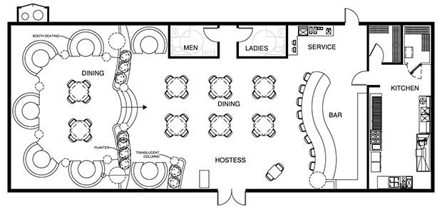 Restaurant Drawings | Restaurant Layout Drawings | Restaurant Drawing ...